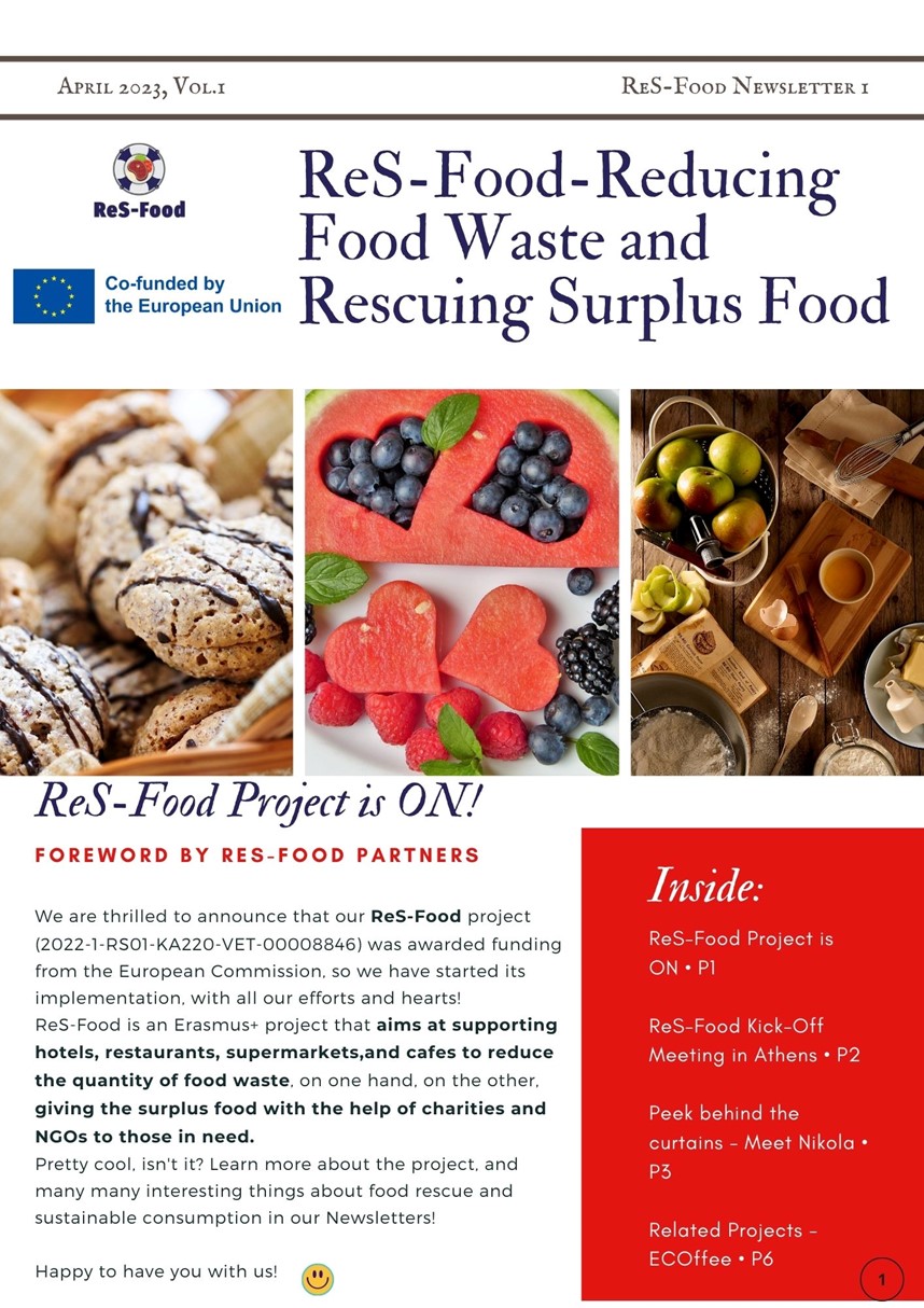 The first Newsletter of the Res-Food Project is now available! - Sigma